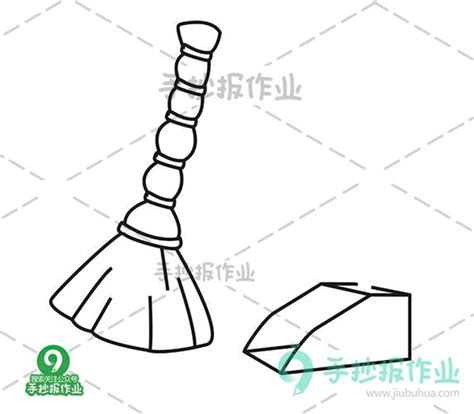 扫把星简笔画 天马图吧
