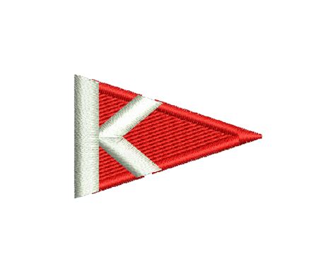 K Flag Embroidery Design Red Flag Embroidery Design Red And White Embroidery Design
