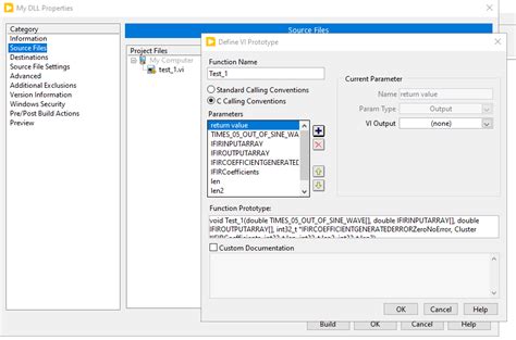 i m new to dll s i want to create a dll using labview which outputs an