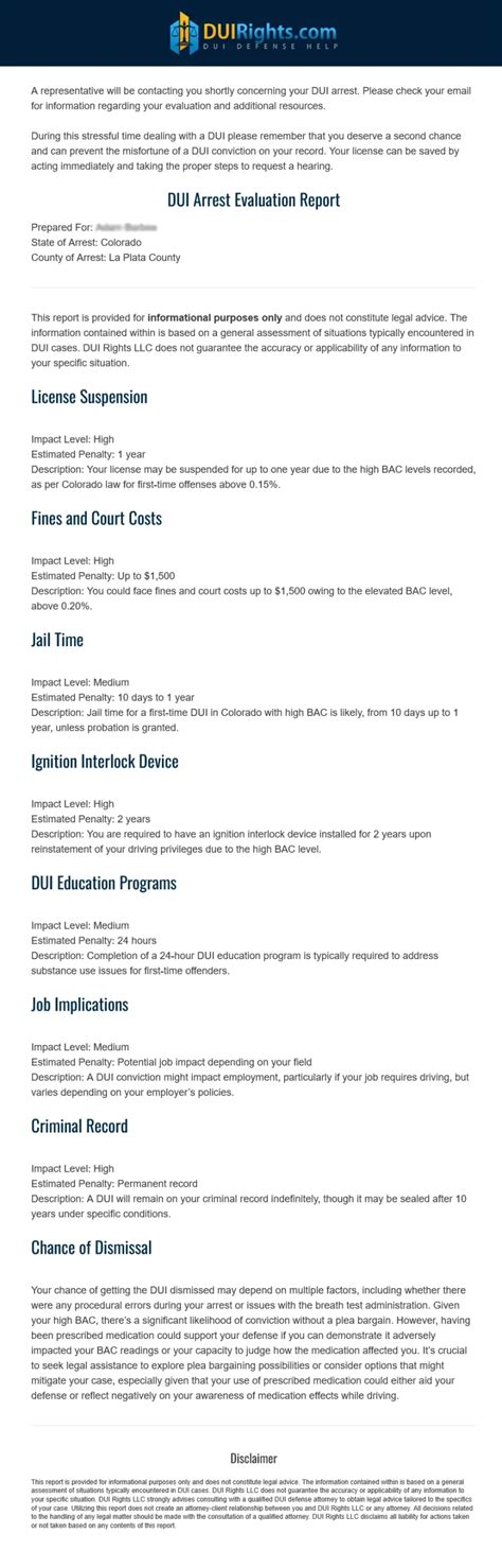 Free Second Dui Offense Evaluation Dui Rights