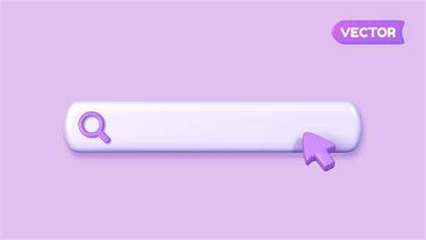 3d Search Bar Template For Websites Web Browser Navigation Tool With A