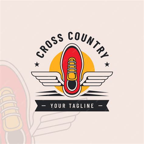 Free Vector Flat Design Cross Country Logo Design