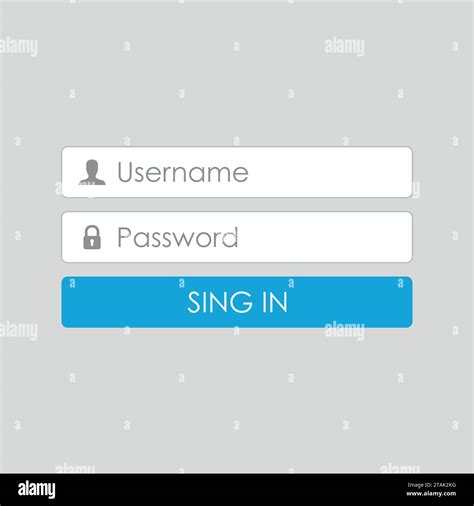 Login User Interface Sign In Web Element Template Window For Website Mobile Computer