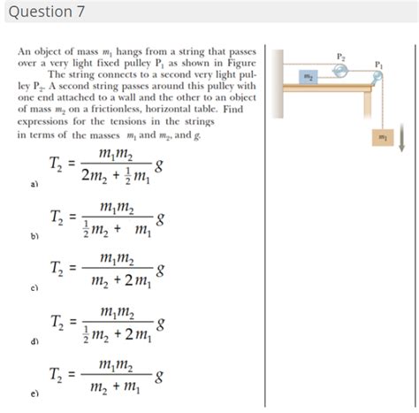 solved question 7 p2 an object of mass m hangs from a