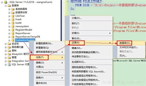 【sql Server】 Sql Server数据库bak文件还原sql Server Bak Rebuild Log Csdn博客