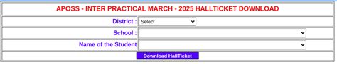 APOSS Hall Ticket 2025 To Check Result Out Download APOSS SSC And Inter Admit Card