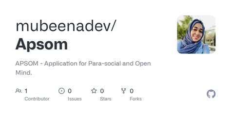 Github Mubeenadev Apsom Apsom Application For Para Social And Open Mind