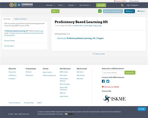 Proficiency Based Learning 101 Oer Commons