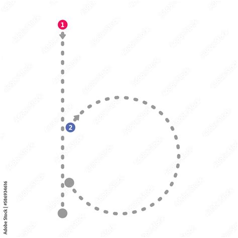 Tracing Alphabet Letter B Lowercase Prewriting Dotted Line Element For Kindergarten And