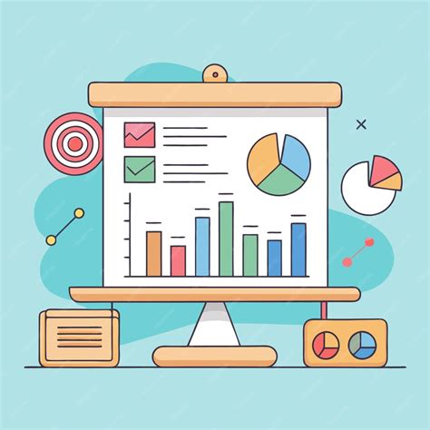 A Digital Presentation Displaying Charts And Data Analysis Premium Ai