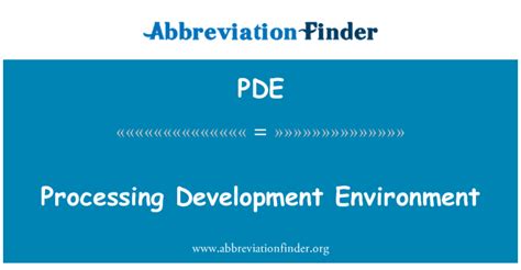 Pde 定义 加工开发环境 Processing Development Environment