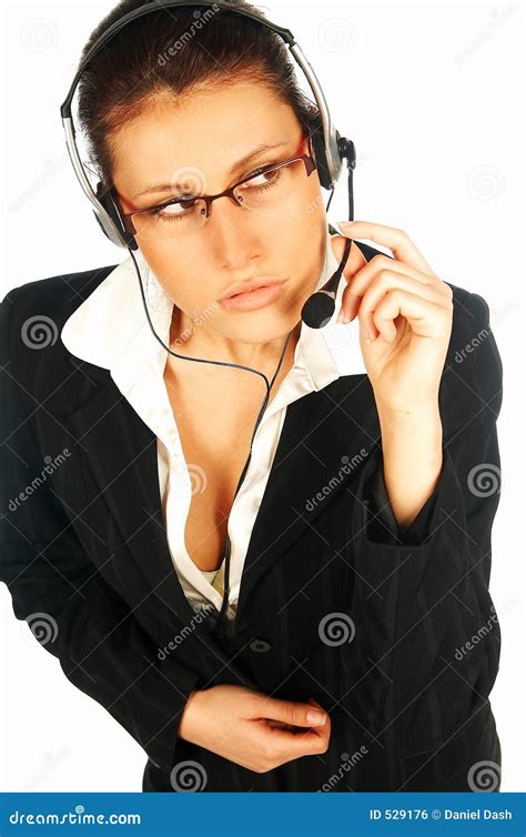 Call Centre Agent 3 Stock Photo Image Of Deal Glasses 529176