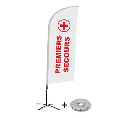 Beach Flag Alu Wind Complete Set First Aid French Cross Base Showdowndisplays Eu