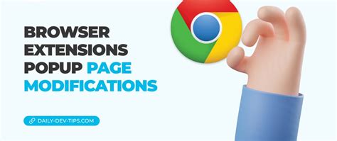 Browser Extensions Popup Page Modifications Dev Community