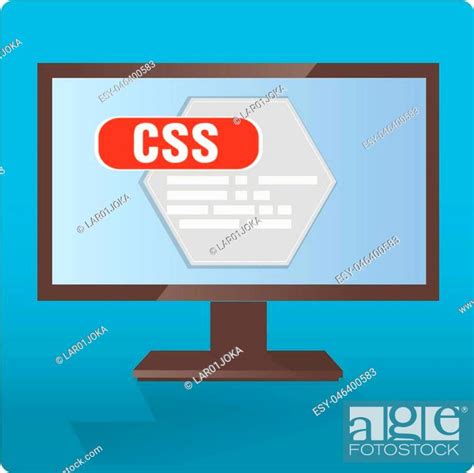 Css Web Design Programming Language Vector Illustration Stock