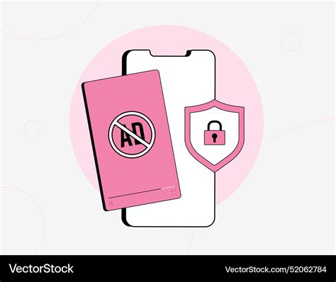 Video Ad Blocking Mobile Ads Blocker App Vector Image