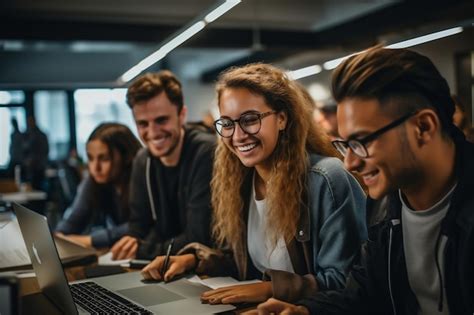 Premium Ai Image Joyful Team Of Software Developers At Work Generative Ai