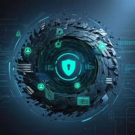 Advanced Futuristic Cybersecurity System Model Innovation In Digital Security Premium Ai