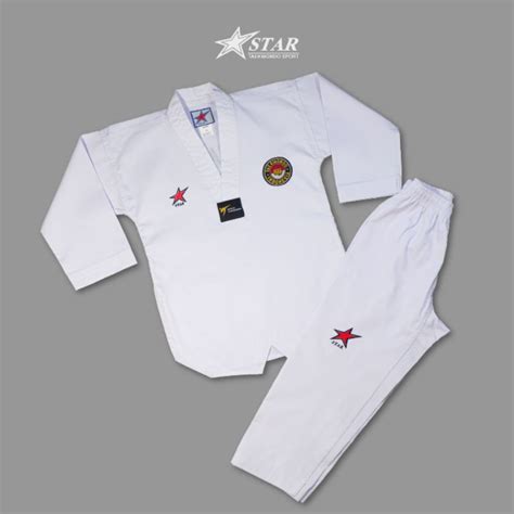 Jual Star Dobok Taekwondo Pemula Kerah Putih Shopee Indonesia