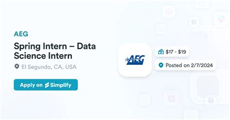 spring intern data science intern aeg simplify jobs
