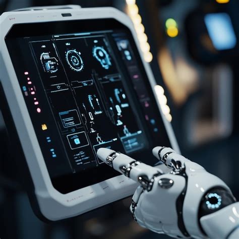 A Closeup Of A Robots User Interface For Remote Control And Monitoring