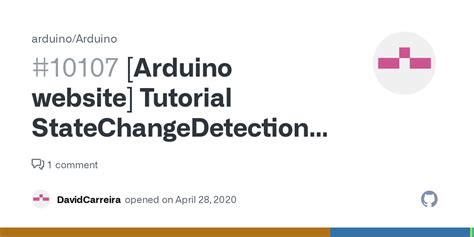 Arduino Website Tutorial StateChangeDetection Error In Demo Code Issue Arduino