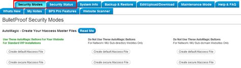 Bullet Proof Security Plugin For Wordpress Protects Your Htaccess Files