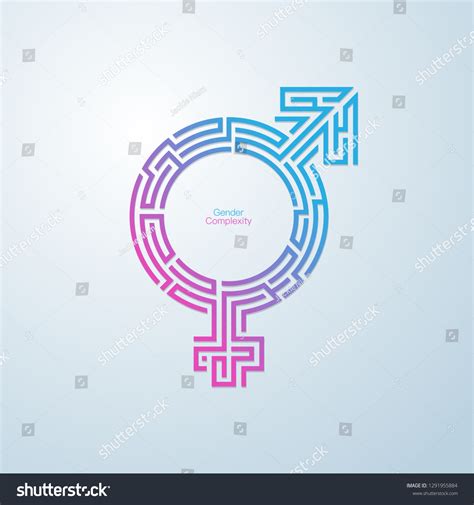 Concept Complexity Genders Male Female Sign Stock Vector Royalty Free