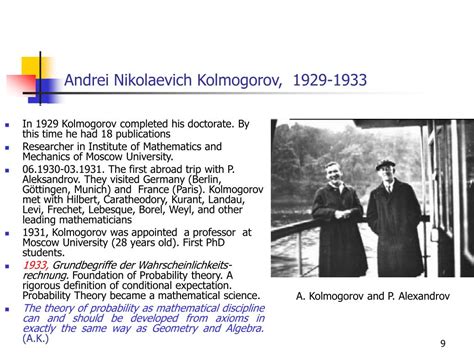 Ppt Andrei Nikolaevich Kolmogorov 1903 1987 Powerpoint Presentation Id3640002