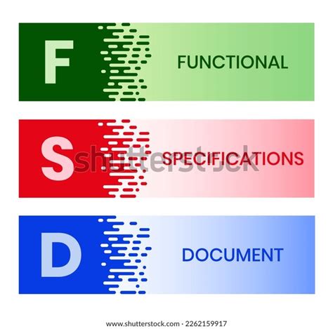 Fsd Functional Specifications Document Acronym Business Stock Vector