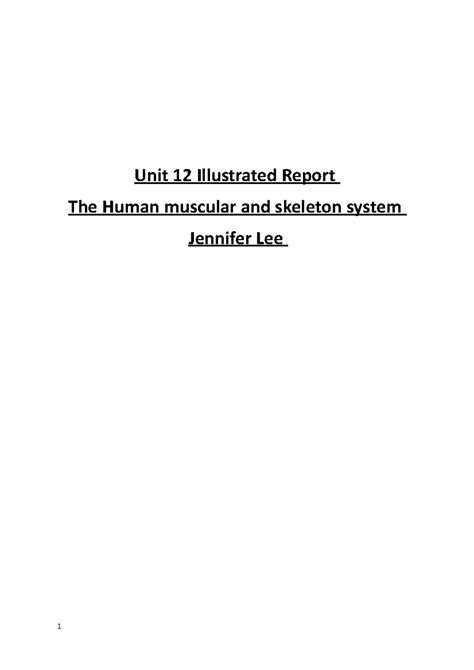 Unit 12 Illustrated Report Unit 12 Illustrated Report The Human