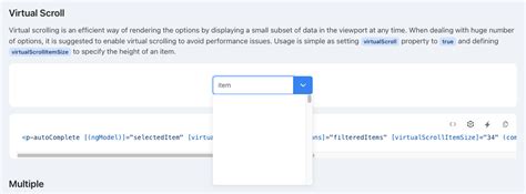 AutoComplete Suggestions List Display Is Broken After Scroll When Virtual Scroll Enabled