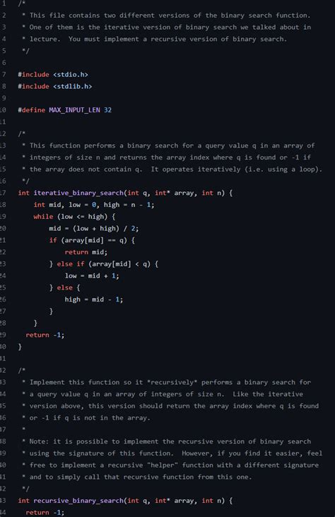 solved step 8 implement a recursive version of binary