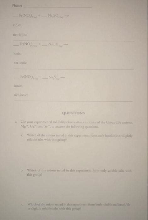 solved equationwrite up write molecular ionic and
