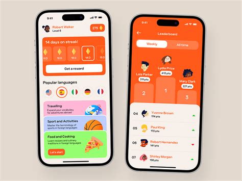language learning mobile app by ronas it ui ux team on dribbble