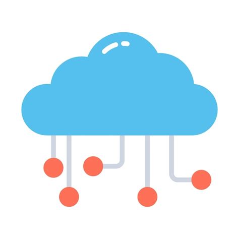 Premium Vector Cloud Computing Sign Symbol Vector Glyph Color Icon