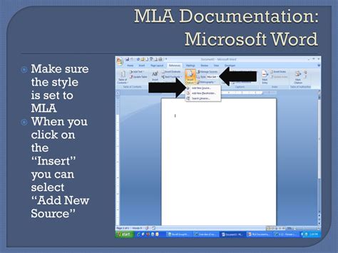 PPT MLA Documentation PowerPoint Presentation Free Download ID