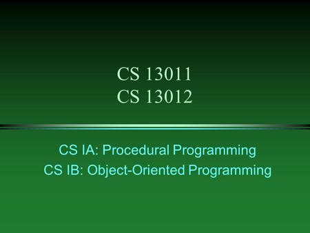 CSCI 161 Introduction To Programming Course Introduction Ppt Download