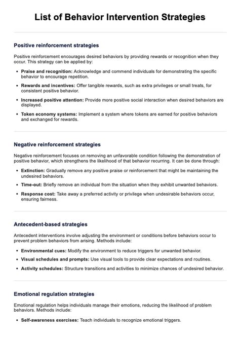 Behavior Intervention Plan Bip And Example Free Pdf Download