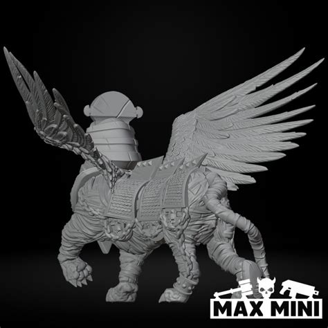 3d Printable Mummy Winged Sphinx By Max Mini