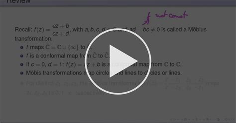 Möbius Transformations Part Conformal Mappings Coursera