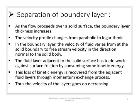 Separation Of Boundary Layer Pptx