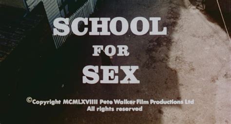 School For Sex Школа секса 1969 Dir Pete Walker Syic Comedy Uk
