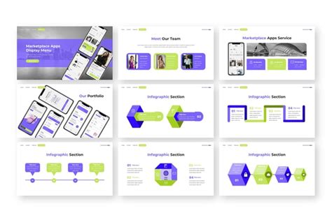 Marketplace Apps Mobile App Powerpoint Templates Incl Wallet And App