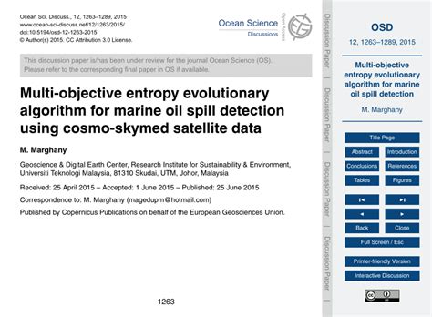 Pdf Multi Objective Entropy Evolutionary Algorithm For Marine Oil