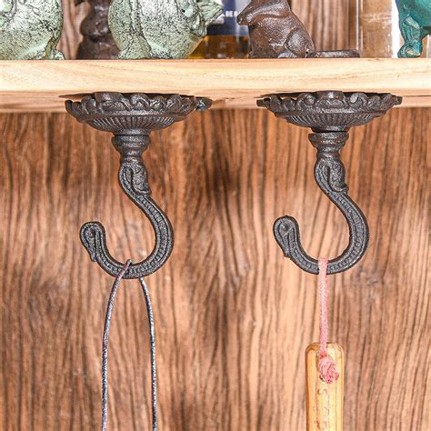 Sungmor 2pc Black Heavy Duty Cast Iron Ceiling Hoo Vicedeal