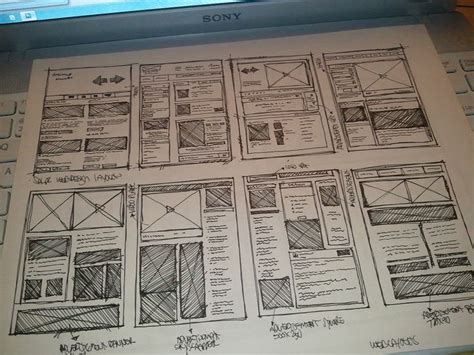 Sketches Layouts And Wireframes 2006 2015 On Behance Book Design