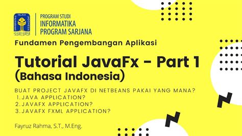 tutorial javafx di netbeans bahasa indonesia part 1 pilih tipe