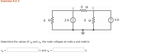 Solved Exercise Ω Ω Determine the values of va and Chegg com