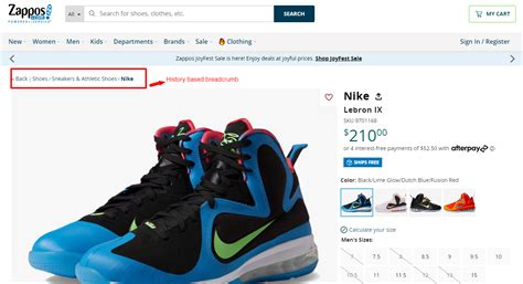 Breadcrumbs Navigation What Is Its Impact On E Commerce User